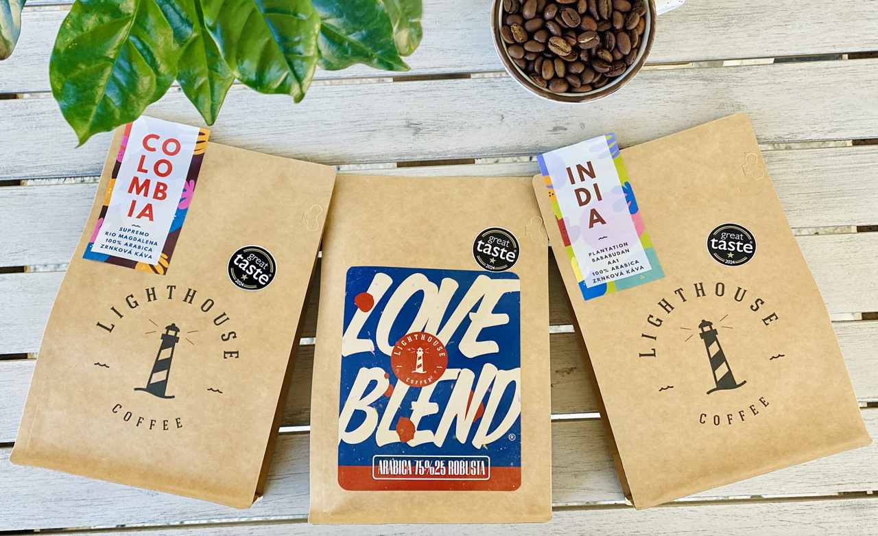 Tri kávy Lighthouse Coffee získali hviezdu Great Taste